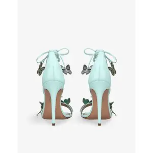 AQUAZZURA Papillon 105 Leather Heeled Sandals