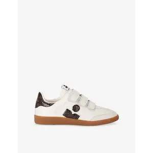 Isabel Marant Étoile Beth Logo Leather Trainers - Bone/comb