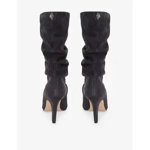 Kurt Geiger Elizabeth Slouch Heeled Suede Boots