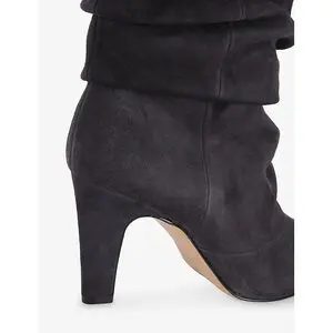 Kurt Geiger Elizabeth Slouch Heeled Suede Boots