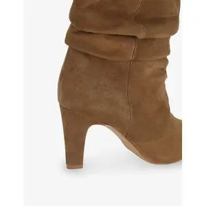 Kurt Geiger Elizabeth Slouch Heeled Suede Boots
