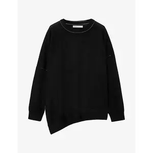 ALLSAINTS Martel Asymmetric-hem Wool Jumper
