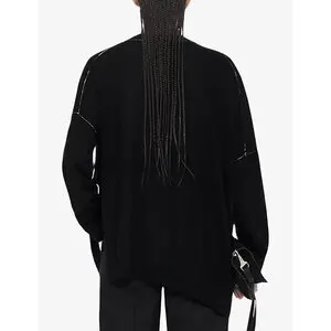 ALLSAINTS Martel Asymmetric-hem Wool Jumper