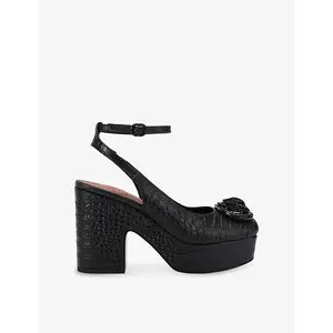 Kurt Geiger Chelsea Platform Sling-back Leather Heels