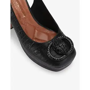 Kurt Geiger Chelsea Platform Sling-back Leather Heels