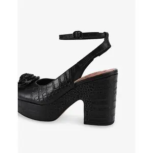 Kurt Geiger Chelsea Platform Sling-back Leather Heels