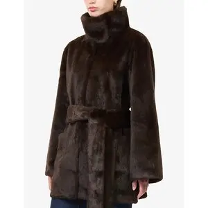 Stylein Hilani Belted Faux-fur Coat
