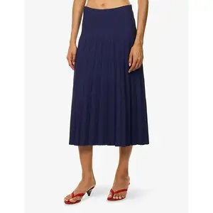 Staud Lena Flared Knit Skirt