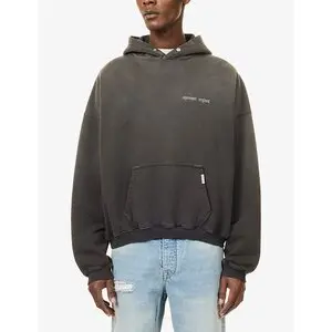 REPRESENT Brand-print Relaxed-fit Cotton Hoody