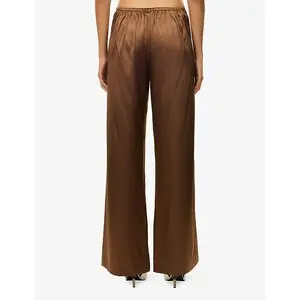 Staud Stroll Wide-leg Silk Trousers