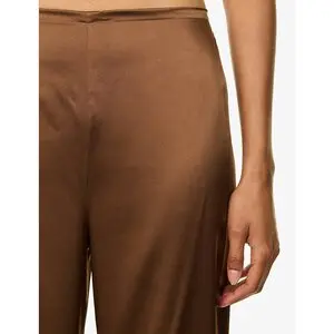Staud Stroll Wide-leg Silk Trousers