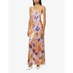 Staud Juanita Racerback Sequin Maxi Dress