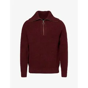 Barbour Riggbay Half-zip Wool Jumper - Chestnut