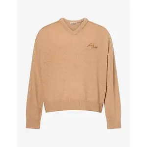 Acne Studios Kaymel V-neck Knit Wool Jumper - Light Camel