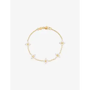 INDIGO LUNE Lumi Clover 18ct Yellow- Plated Stainless-steel Bracelet - Gold