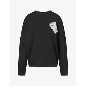 THE COUTURE CLUB Emblem Fluffy Knitted Jogging Bottoms