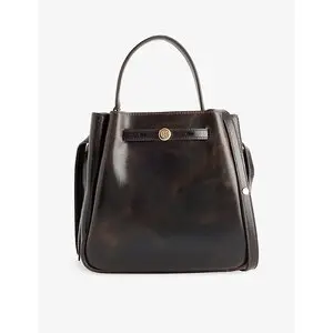 Tory Burch Romy Distressed Leather Bucket Bag