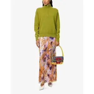 Staud Hudson Half-zip Cashmere Jumper