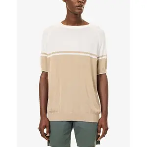 RAITH Riera Colour-block Knitted Top - Beige/ecru