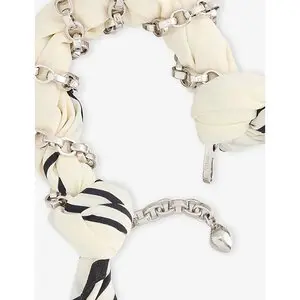 TOTEME Stripe-pattern Silk Scarf Collar