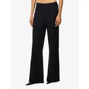 Staud Stroll Wide-leg Satin Trousers