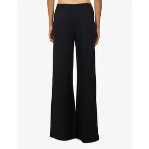 Staud Stroll Wide-leg Satin Trousers