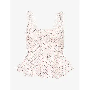 DAMSON MADDER Raphi Shirred Poplin Cotton Cami Top - Multi