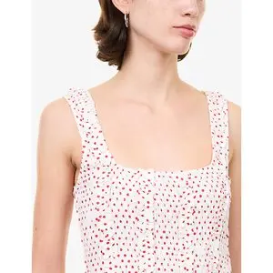 DAMSON MADDER Raphi Shirred Poplin Cotton Cami Top - Multi