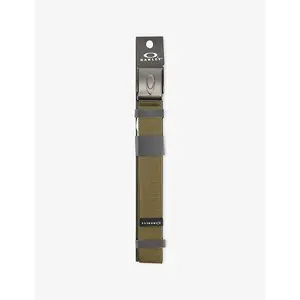 Oakley Ellipse Embossed-logo Woven Belt - Deep Olive