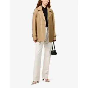 Nour Hammour Nera Belted Leather Jacket