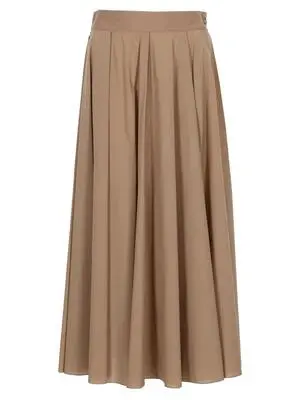 FAY Cotton Midi Skirt - Cream