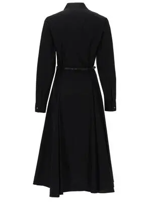Max Mara Abito Chemisier In Popeline - Black