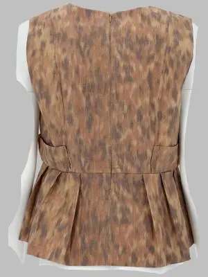 GANNI Blusa In Cotone Con Stampa - Cream