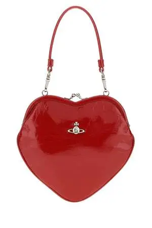 VIVIENNE WESTWOOD Leather Belle Heart Frame Handbag - Red