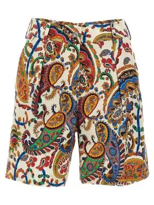 Etro Floral Paisley Print Shorts - Multicolor