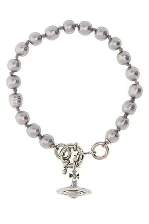 VIVIENNE WESTWOOD Grey Pearls Aleksa Bracelet - Gray