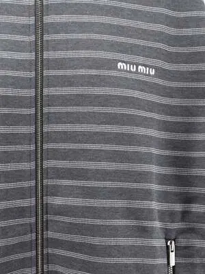 Miu Miu Striped Cotton Sweatshirt
