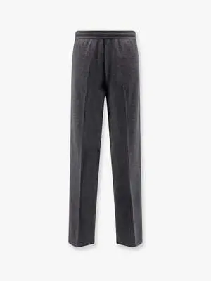 Gucci Wool Leisure Trousers With Web Insert - Grey