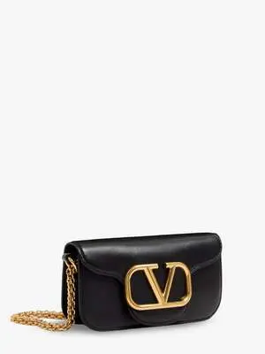 Valentino Garavani Locò Leather Shoulder Bag