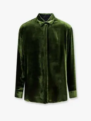 Giorgio Armani Viscose And Silk Blend Shirt