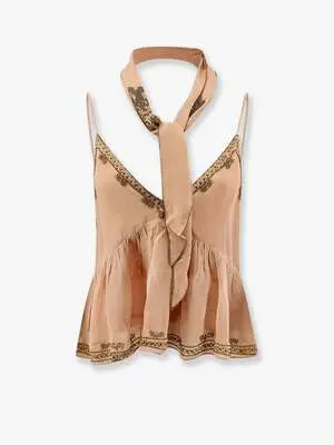 SCARLETT POPPIES Hedvig Viscose Top With Scarf
