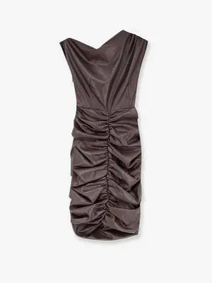ACTUALEE Short Faux Leather Dress
