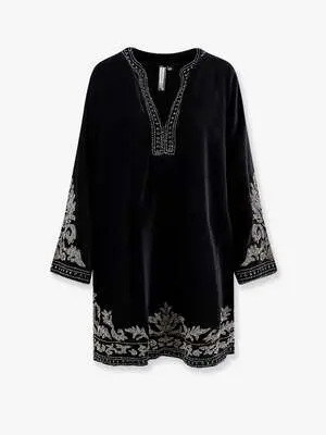 SCARLETT POPPIES Signe Velvet Dress With Studs