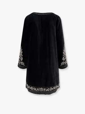 SCARLETT POPPIES Signe Velvet Dress With Studs