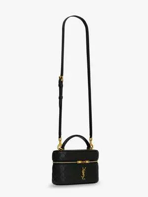 Saint Laurent Gaby Vanity Bag In Leather - Black