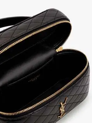Saint Laurent Gaby Vanity Bag In Leather - Black