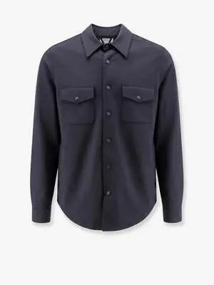 Aspesi Virgin Wool Blend Shirt/jacket With Thermal Insulation