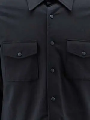 Aspesi Virgin Wool Blend Shirt/jacket With Thermal Insulation