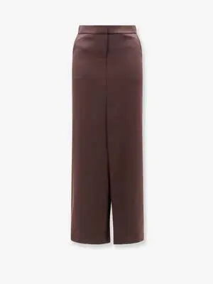 ACTUALEE Satin Pencil Skirt - Brown