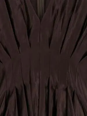 JOSEPH Nova Long Silk And Linen Blend Dress - Brown